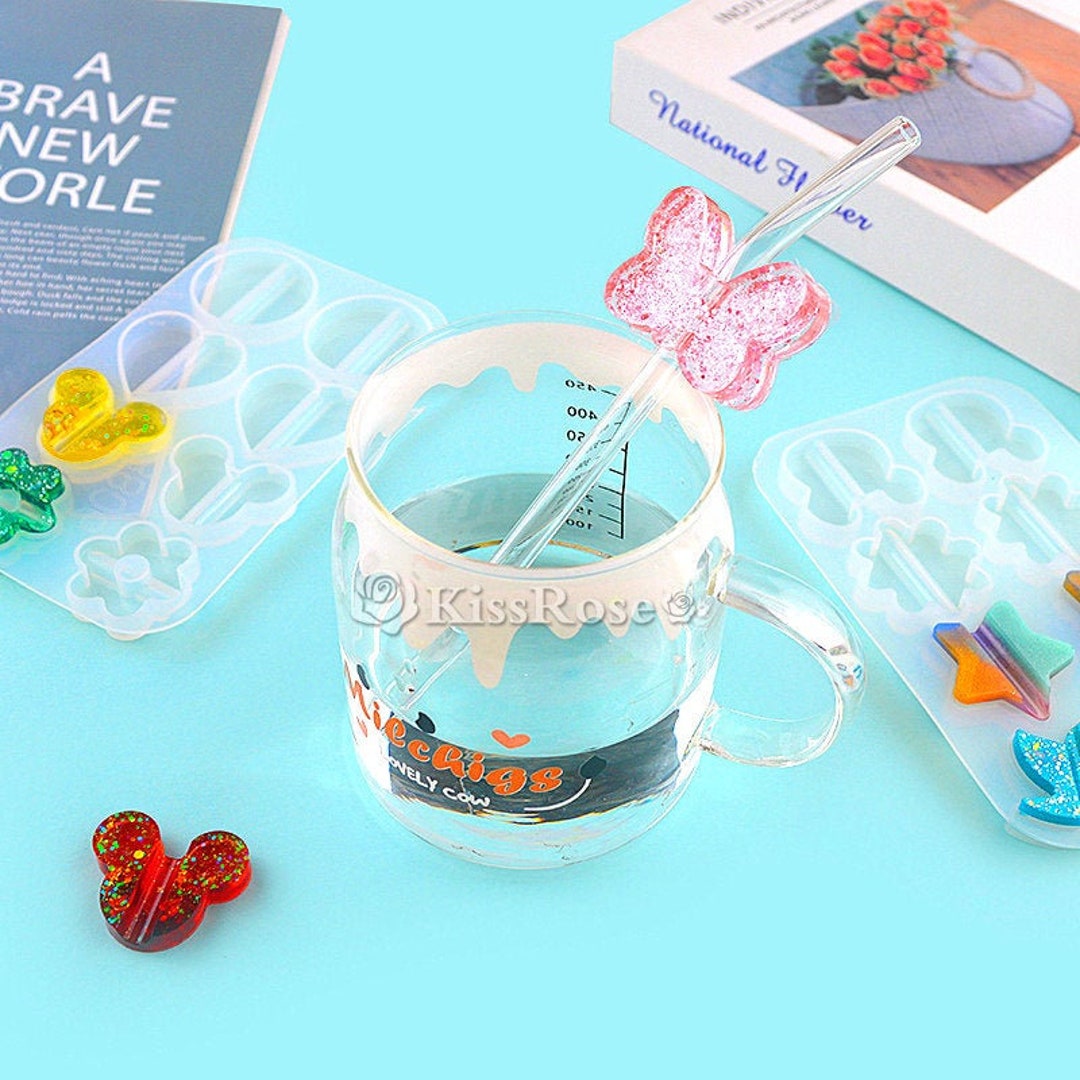 Cute Straw Topper Mold for Resin-3 Styles Straw Topper Silicone Mold ...