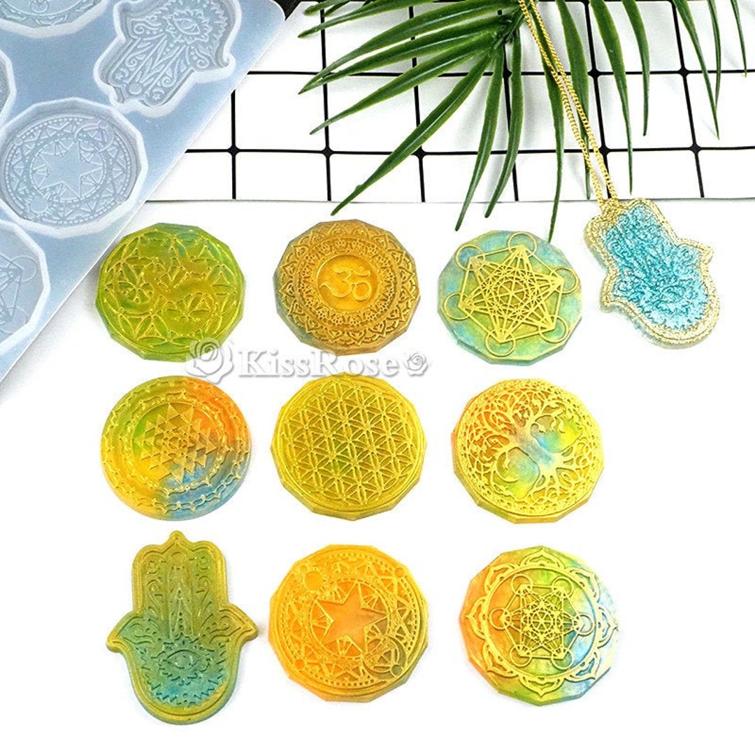 Flower of Life Silicone Mold-energy Tree Pendant Mold-life Symbol Resin ...