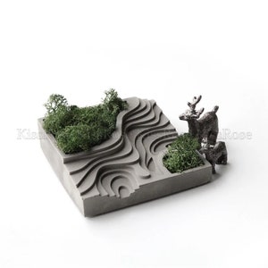 Square Terrace Flowerpot Mold-concrete Silicone Mold for Succulent ...