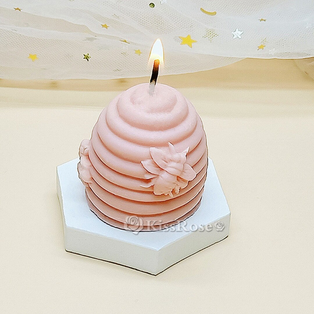 Creative Bee Candle Mold-honeycomb Candle Silicone Mold-pillar Candle ...