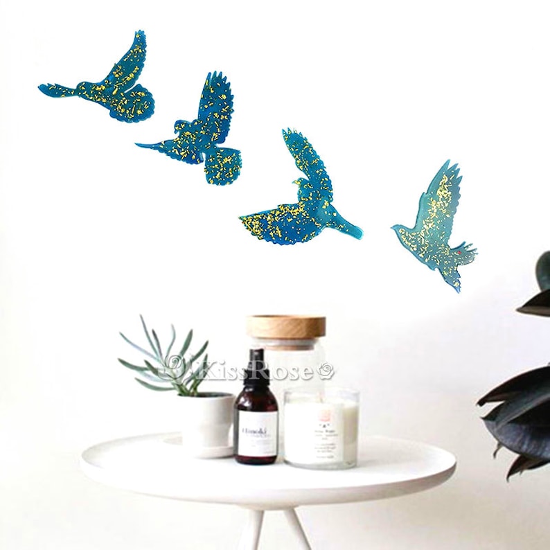 Flying Birds Silicone Coaster Mold-creative Birds Table Mat Resin Molds ...
