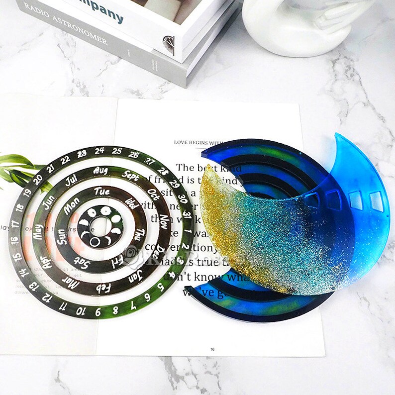 Round Turntable Calendar Silicone Mold-calendar Tray Mold-calendar ...