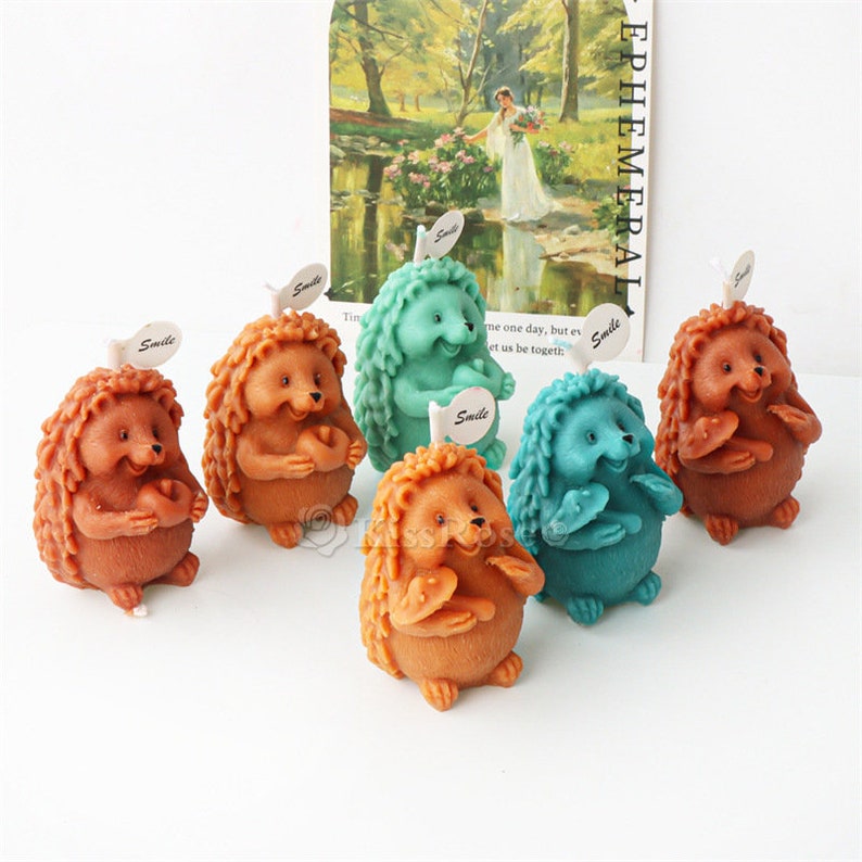 Cute Hedgehog Resin Mold-hedgehog Silicone Candle Mold-scented Candle ...