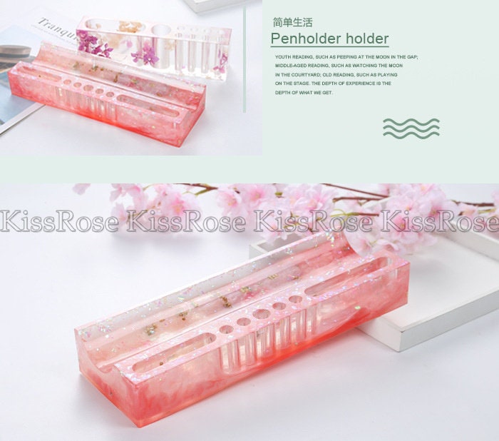 Penholder Silicone Mold Pen Holder Resin Molds Pen Container Mould ...
