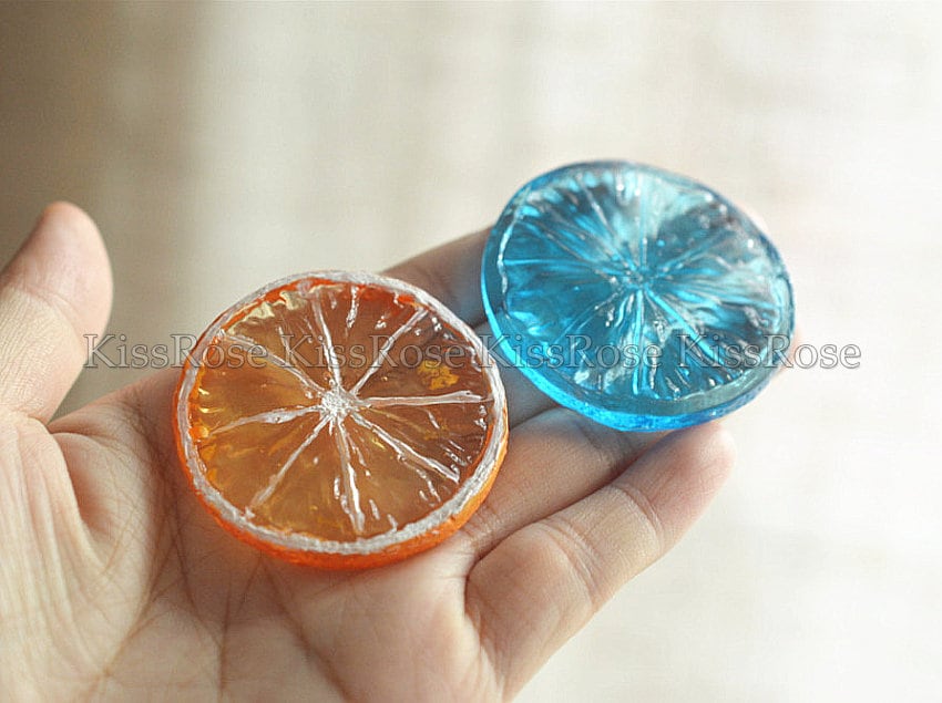 Round Lemon Coaster Silicone Mold Coffee Cup Mat Resin Molds Desktop ...