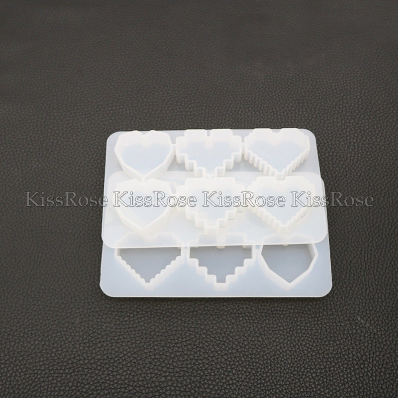 Minecraft Style Heart Silicone Mold Pixel Heart Shape Resin - Etsy