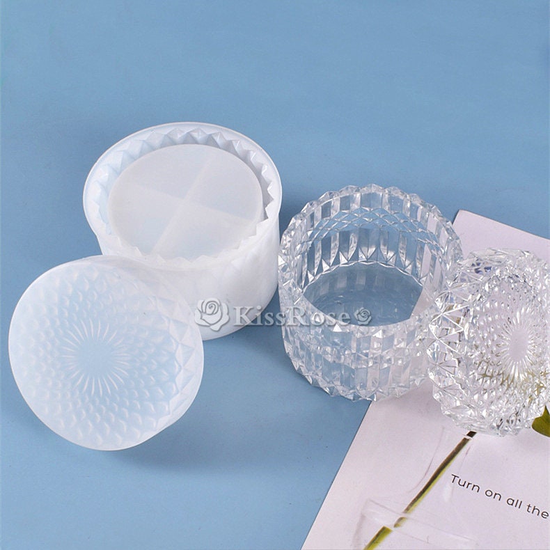 Crystal Box Silicone Mold-storage Box Resin Mold-storage Jar Mold ...
