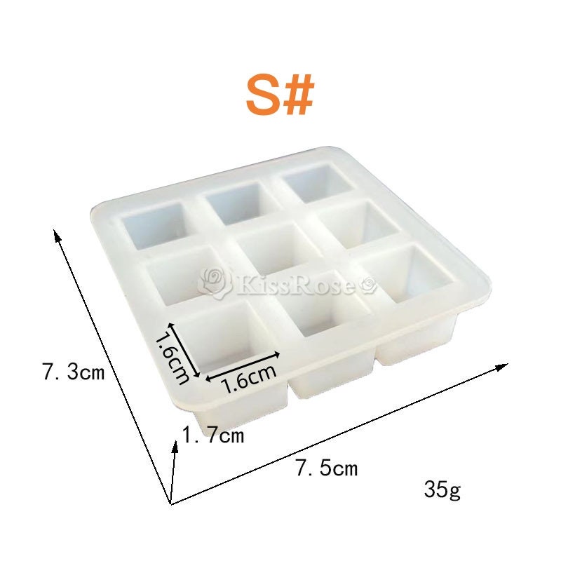 9 Grids Square Silicone Mold-square Resin Mold-flower and Plant ...