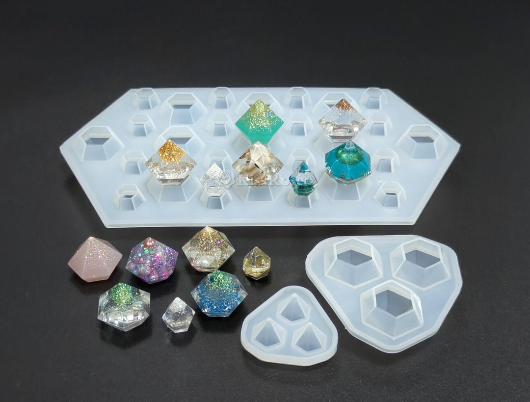 3 Styles Resin Diamond Silicone Mold-diamond Patch Resin Mold-epoxy ...