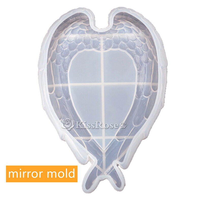 Heart Shaped Mirror Silicone Mold-wings Surrounding Mirror Mold-makeup ...