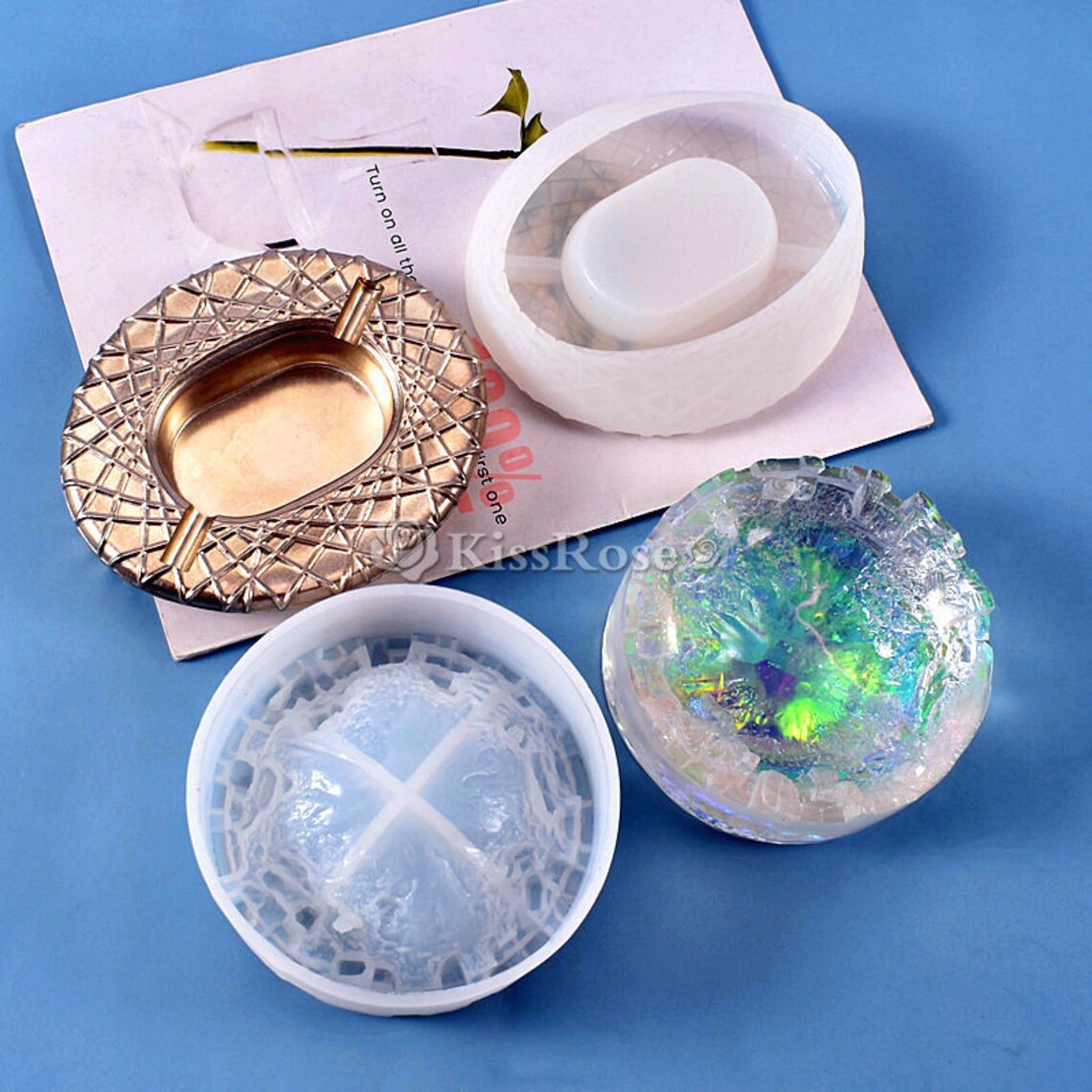 Bird's Nest Silicone Ashtray Mold-broken Wall Ashtray Resin Mold ...
