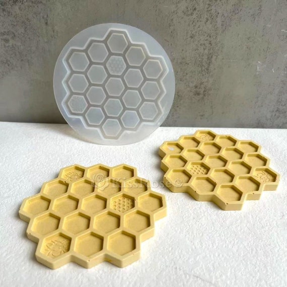 Honeycomb Coaster Mold Beehive Silicone Tray Mold Plaster - Etsy