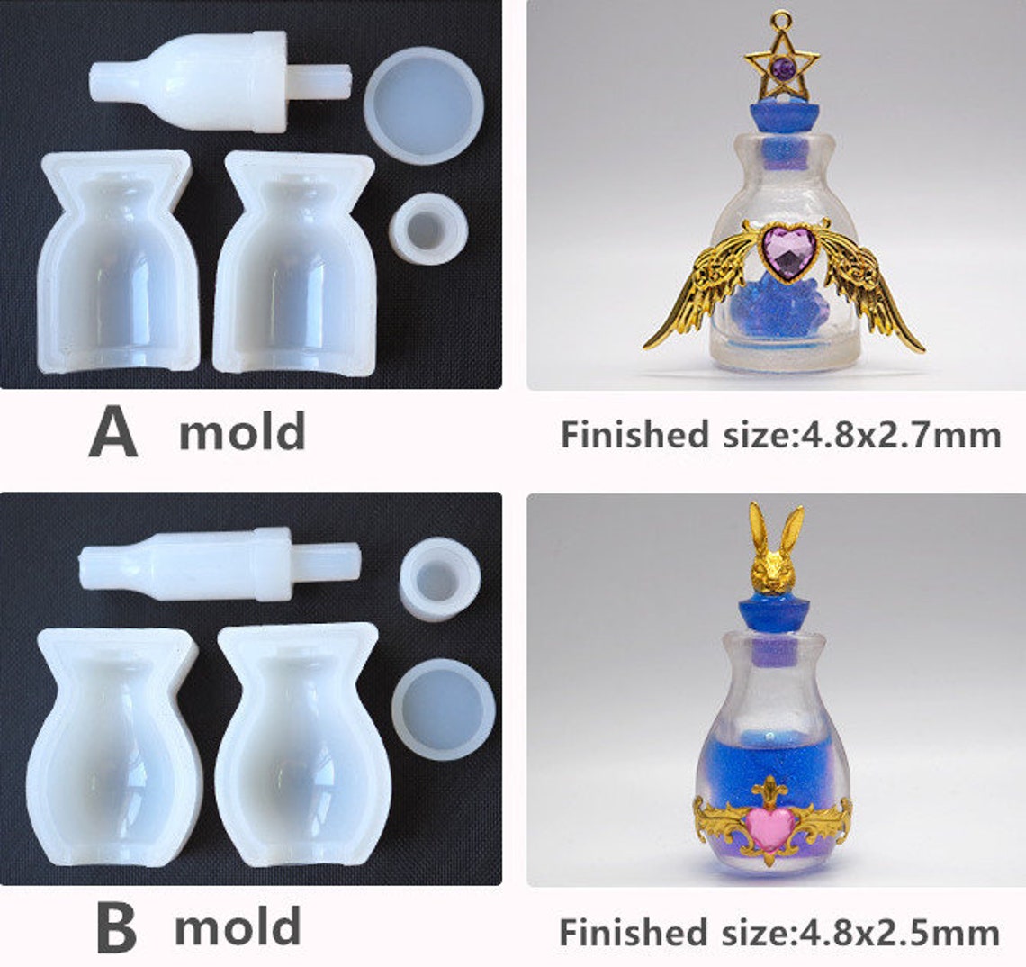 New UV Resin Mold Perfume Bottle Mold Pharmacy Bottle Mold | Etsy