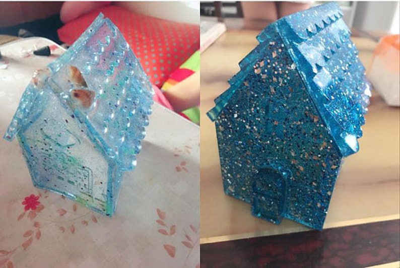 House Shape Silicon Mold- DIY Silicone Mold - Resin Silicon Mold - for ...