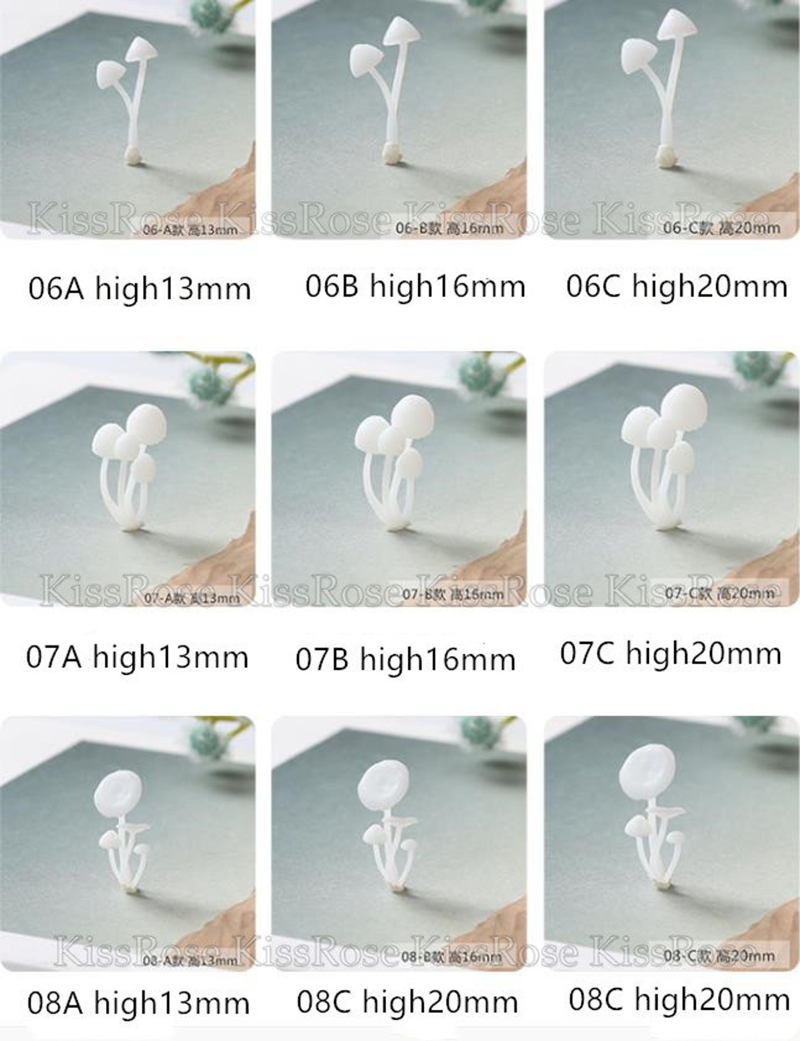3D Mushroom Model Filler-mini Model for Silicone Mold-filling Materials ...