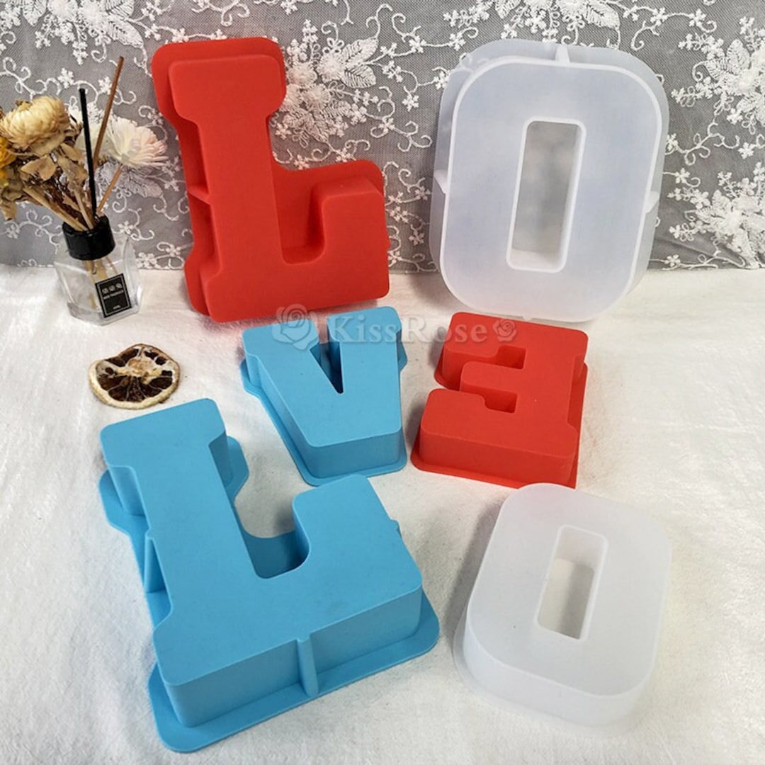 Large 4.7'' & 7'' Inch Alphabet Mold Jumbo Letter Silicone Mold Large ...