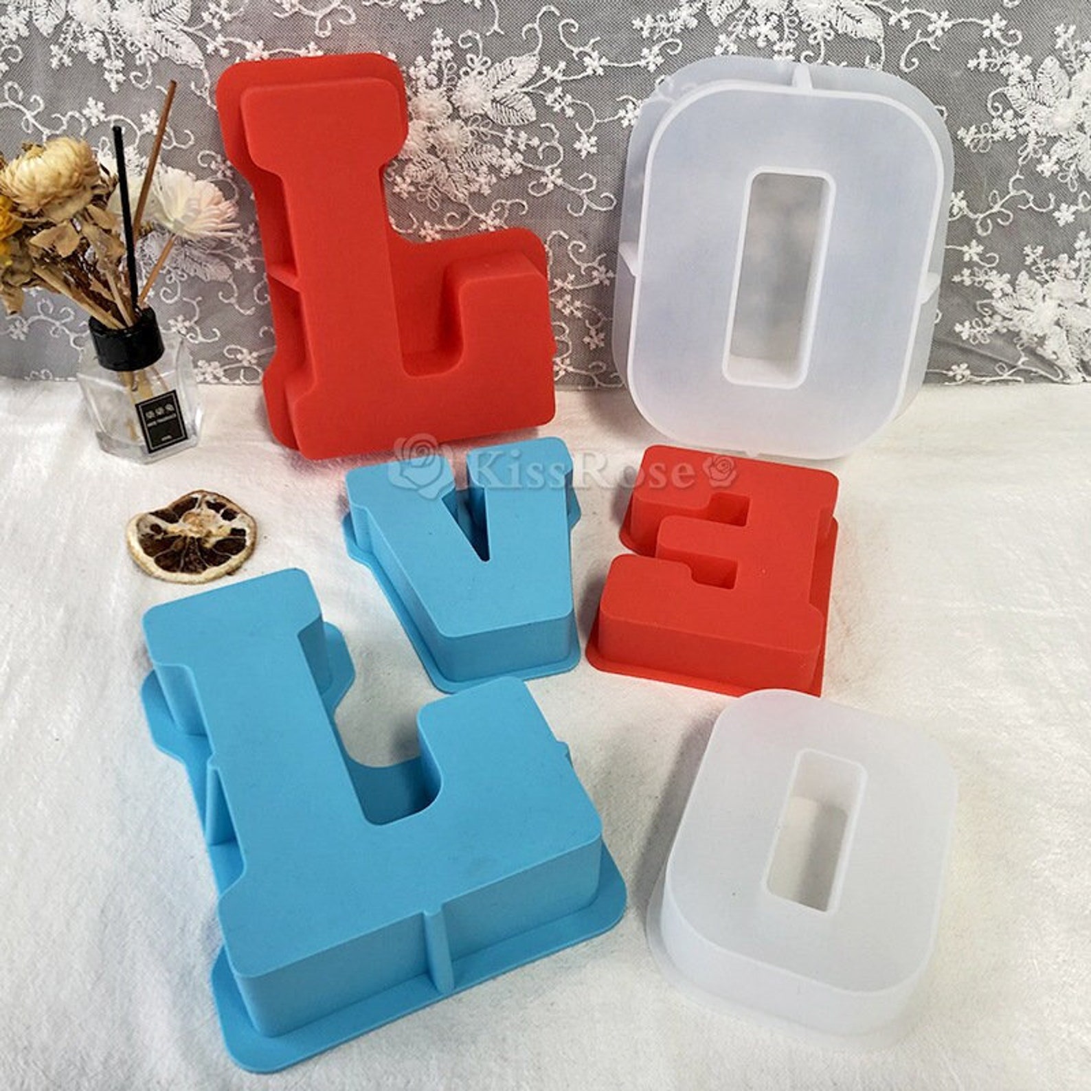 Large 4.7'' & 7'' Inch Alphabet Mold Jumbo Letter Silicone Mold Large ...