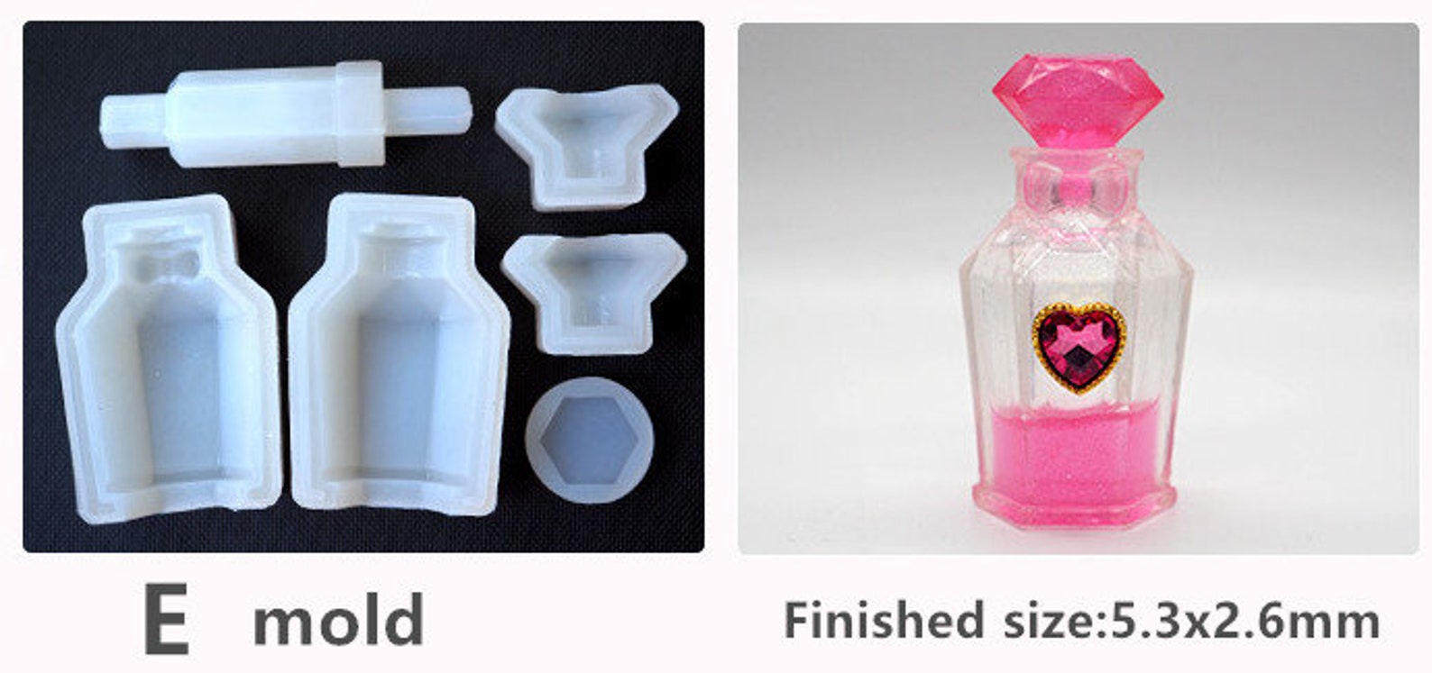 New UV Resin Mold Perfume Bottle Mold Pharmacy Bottle Mold | Etsy