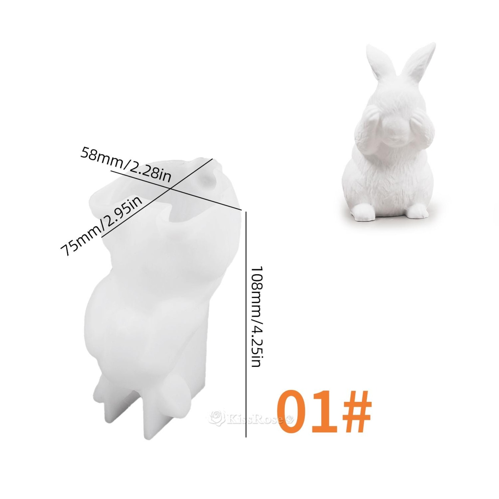3D Rabbit Silicone Mold-easter Bunny Candle Mold-cute Rabbit Ornaments ...