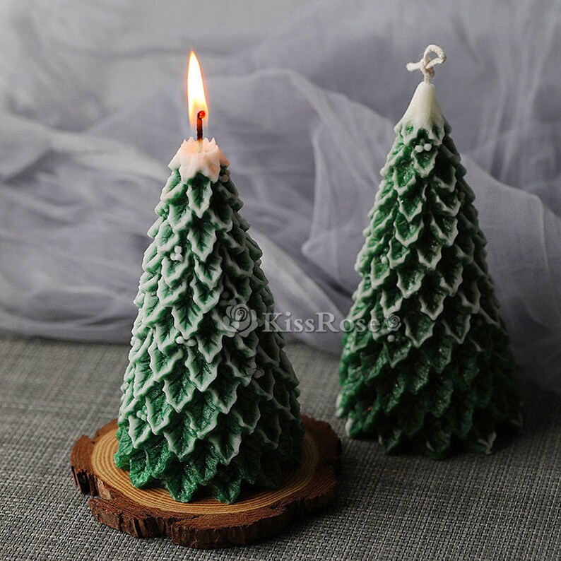 Fashion Retro Christmas Tree Candle Mold-silicone Christmas - Etsy