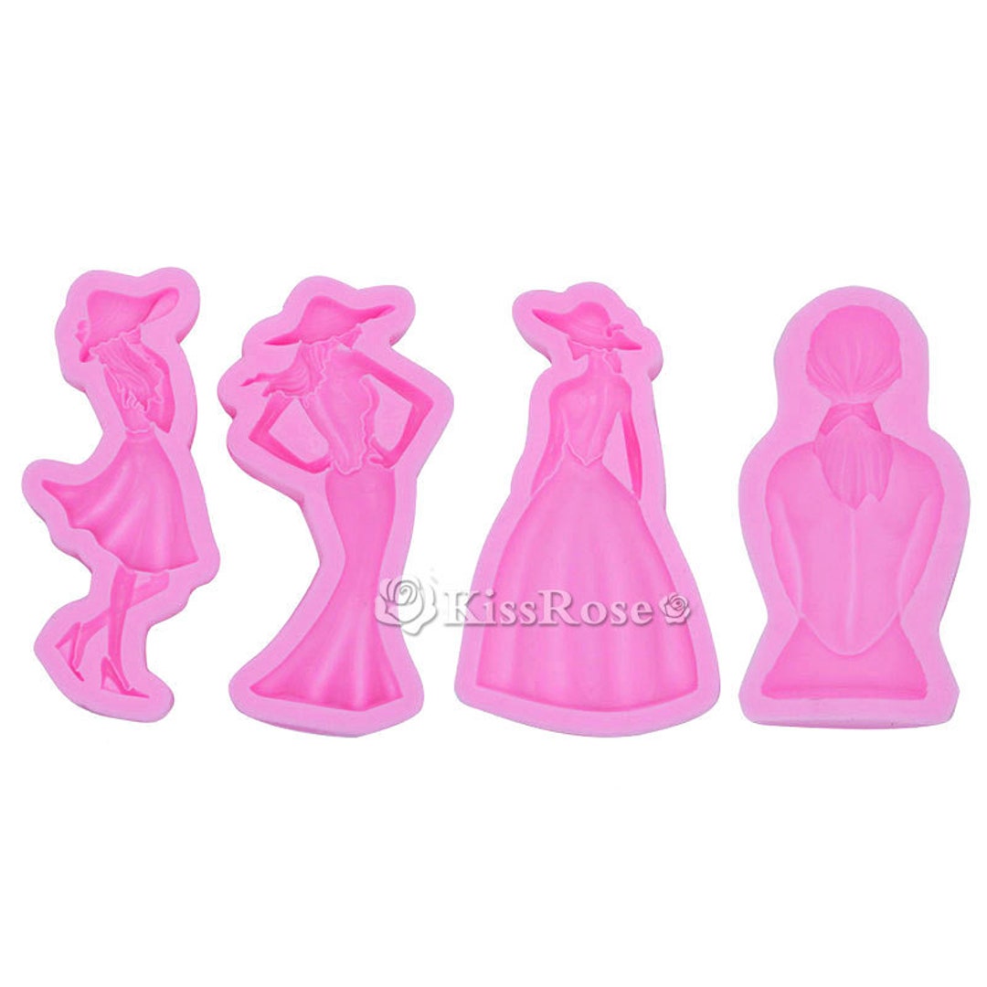 Beautiful Lady's Back View Silicone Mold-girl Back View Resin Mold-cake ...