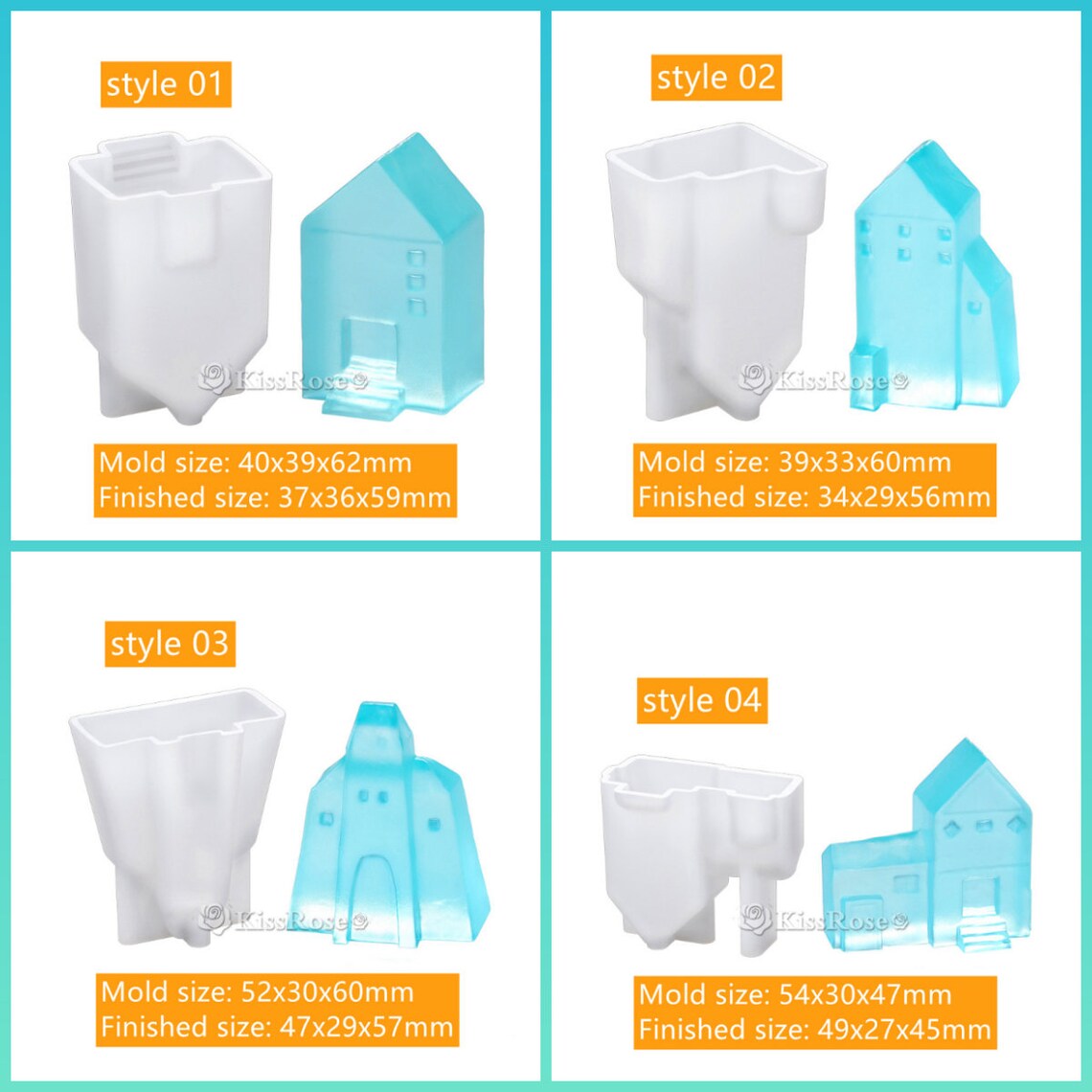 Cute mini house silicone mold-miniature house resin mold-epoxy | Etsy
