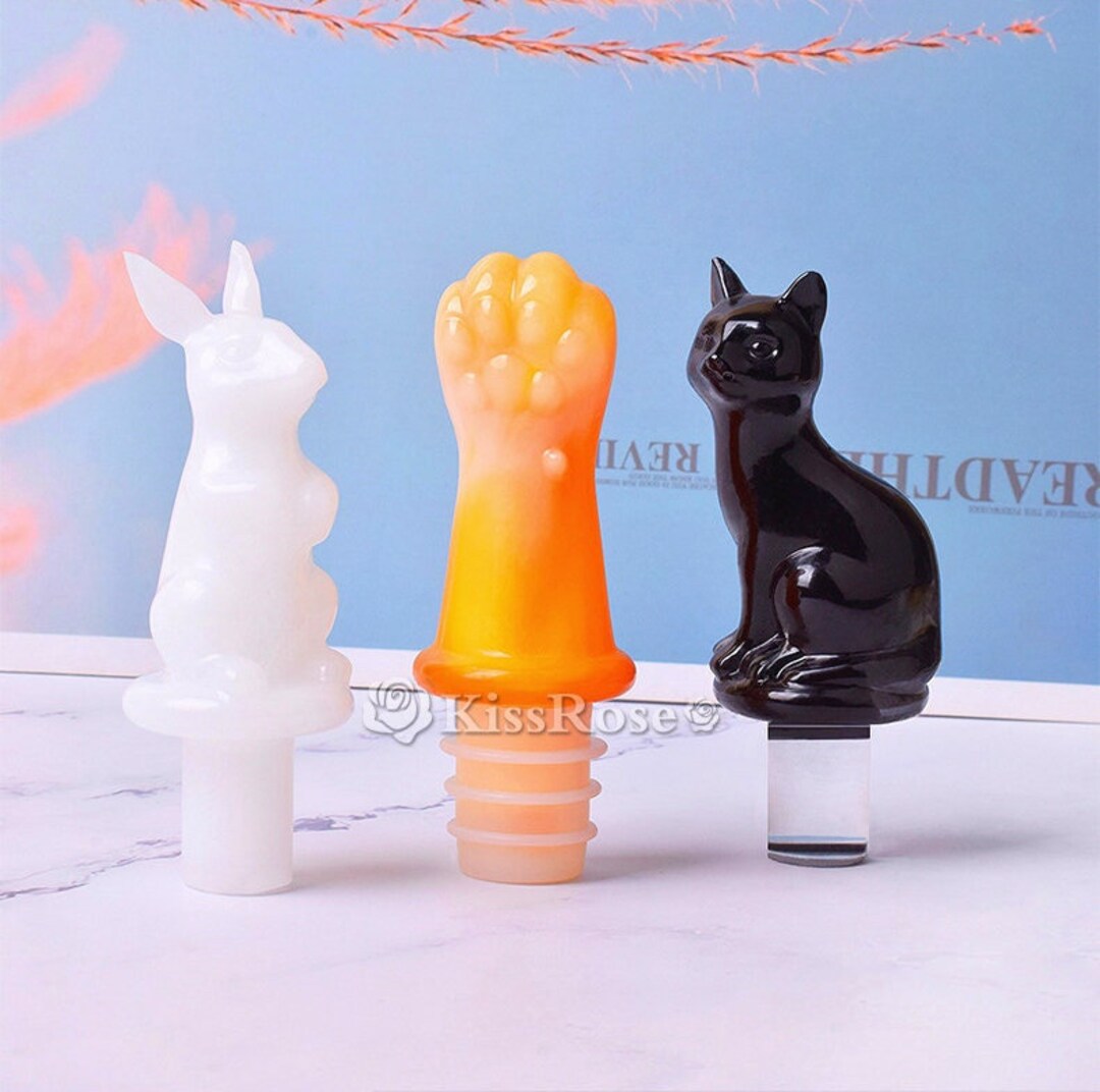 Creative Wine Bottle Stopper Silicone Mold-stopper Topper Resin Molds ...