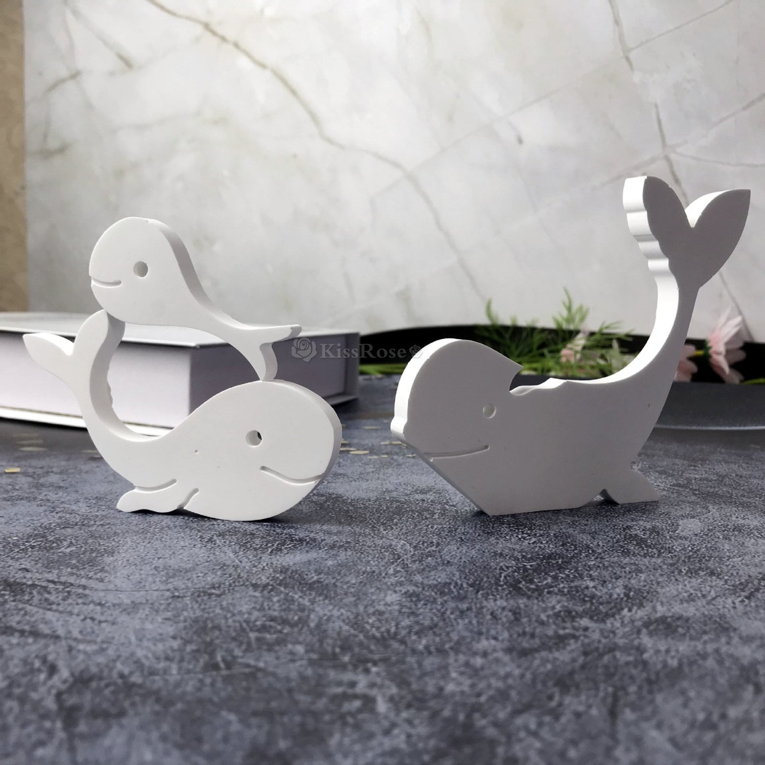 Cute Whale Silicone Mold-plaster/concrete Whale Family Mold-whale ...