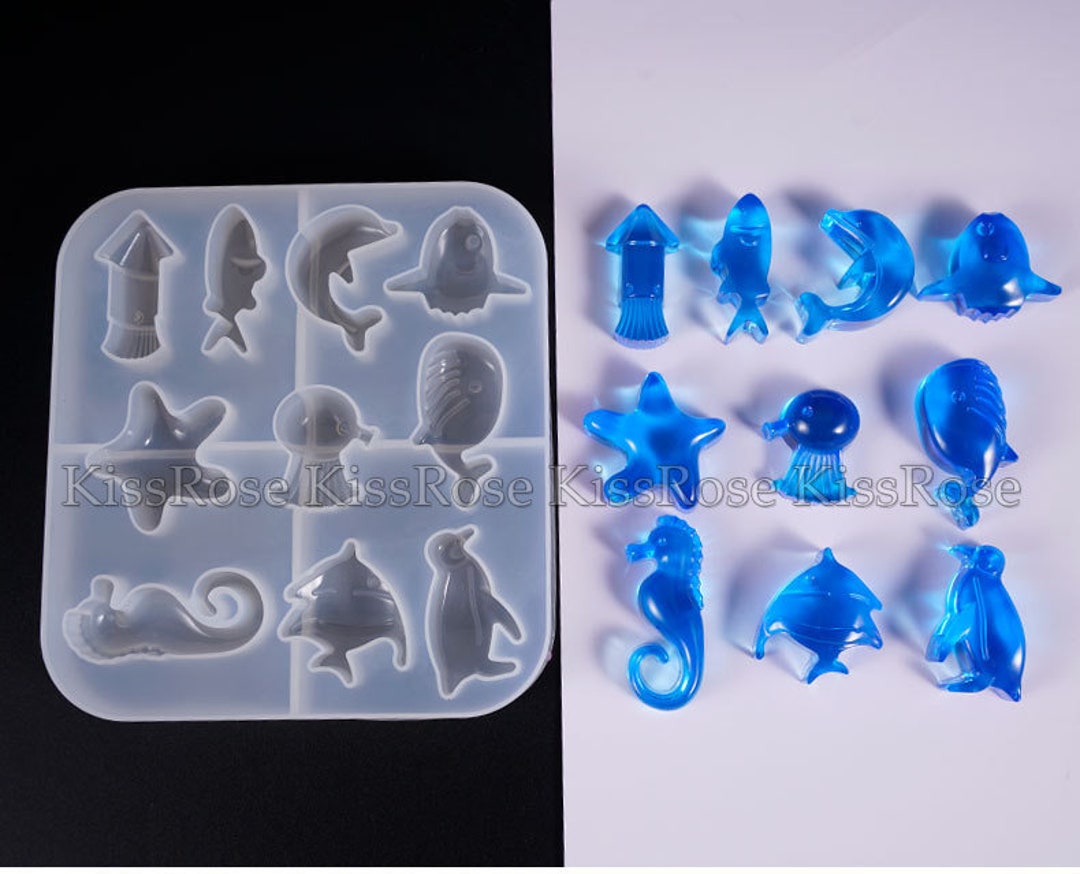 Cute Sea Animals Resin Molds Fish Silicone Mold Starfish Jewelry ...
