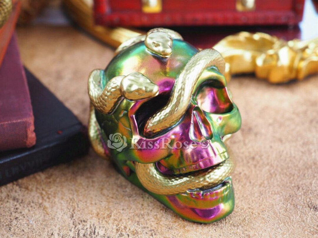 Skull Resin Mold-skull Candle Mold-skull Silicone Mold-snake Skull Mold ...