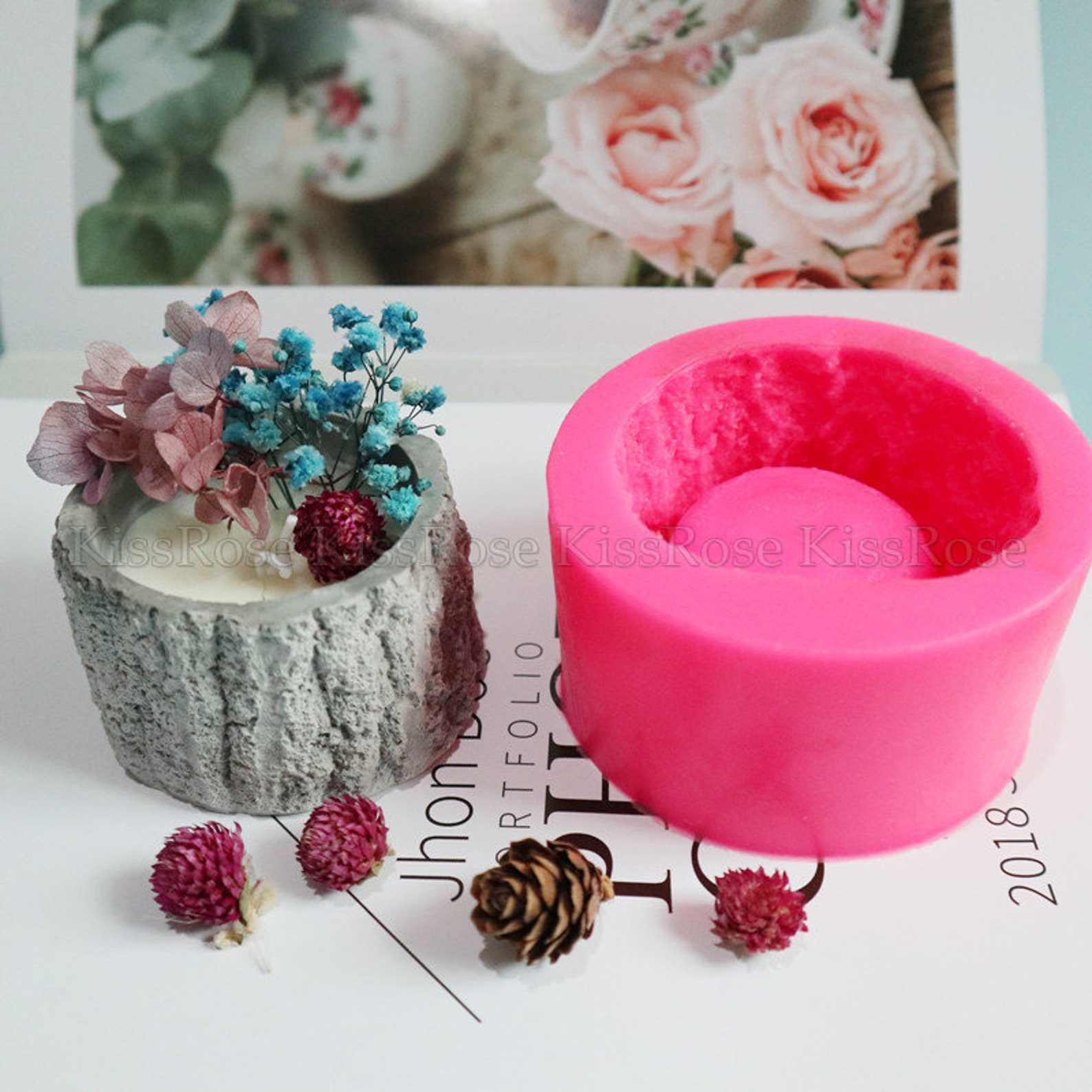 Tree Stump Candlestick Mold-flower Pot Mold for Succulent - Etsy