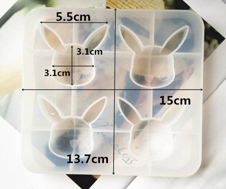 4 Holes Pikachu Resin Mold .making Key Pendant Silicone - Etsy