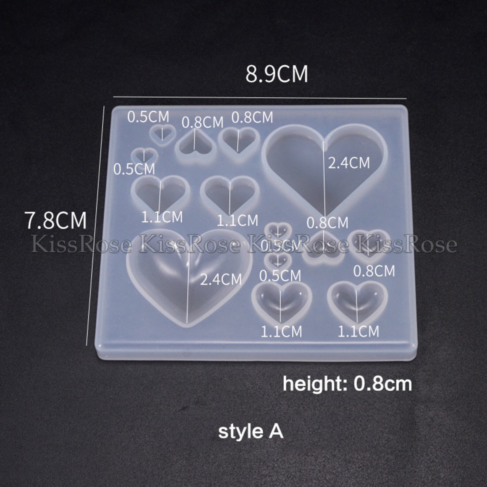 Heart Shape Bead Silicone Mold Heart Pendant Resin Molds Candy Shape ...