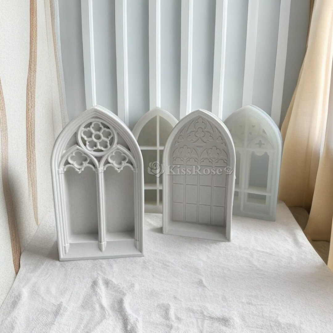Church Window Silicone Mold-concrete Storage Box Mold-rolling Trinket ...