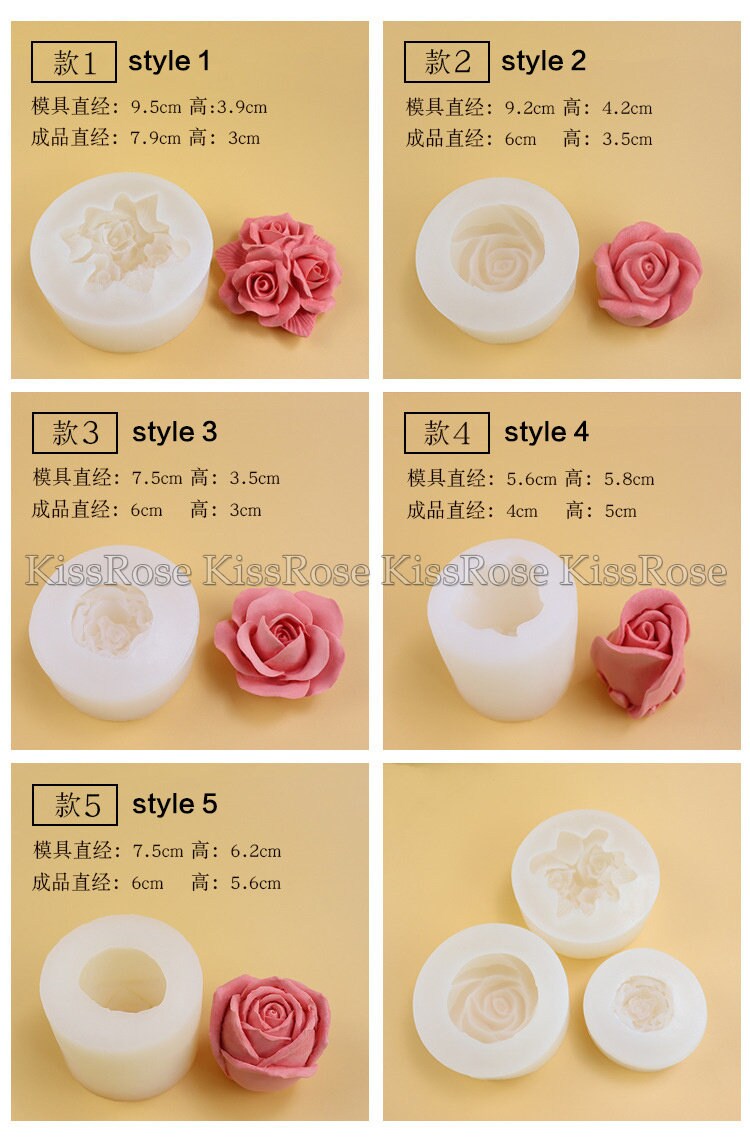 Flower Silicone Mold for Resin Rose Resin Molds Wax Candy Mold - Etsy