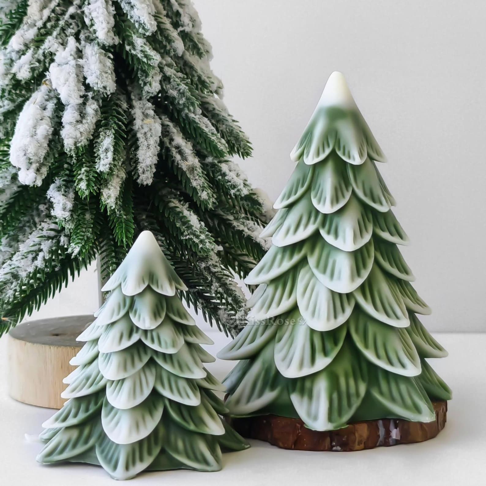 Silicone Mold Christmas Tree-3 Size Pine Tree Candle Mold-scented ...