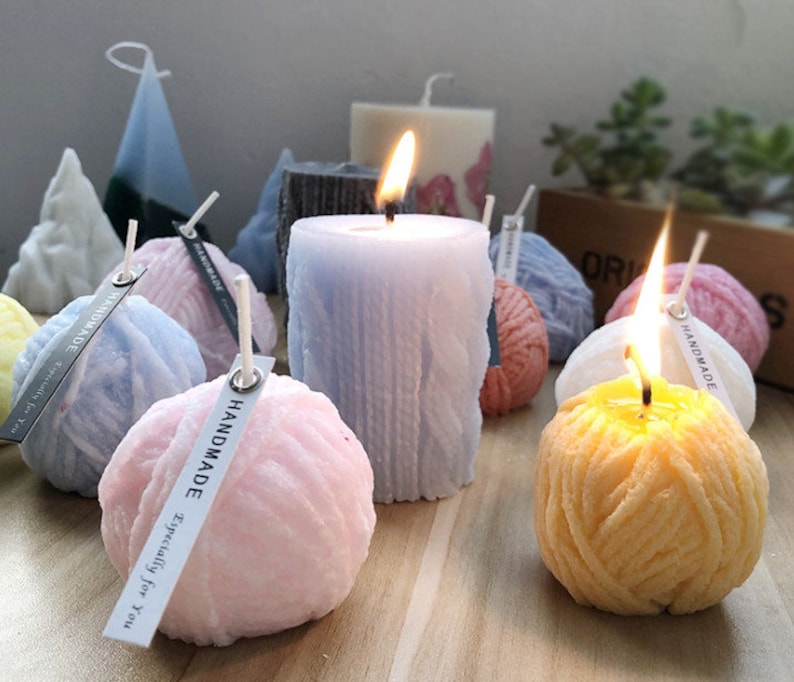 Exquisite Candle Mold-knitting Wool Ball Candle Mould-cylinder - Etsy