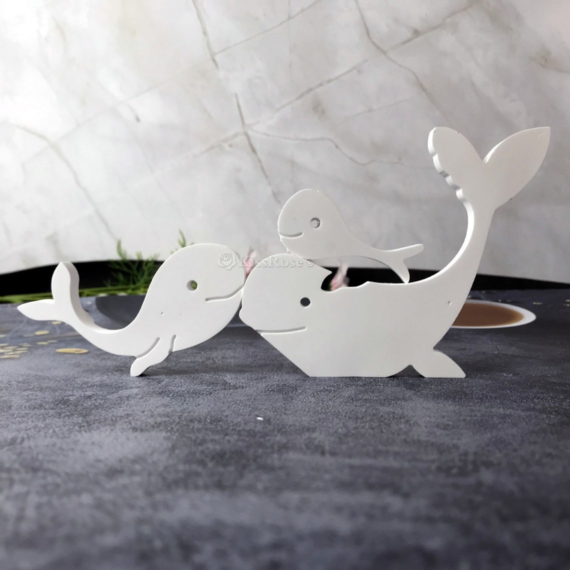 Cute Whale Silicone Mold-plaster/concrete Whale Family Mold-whale ...