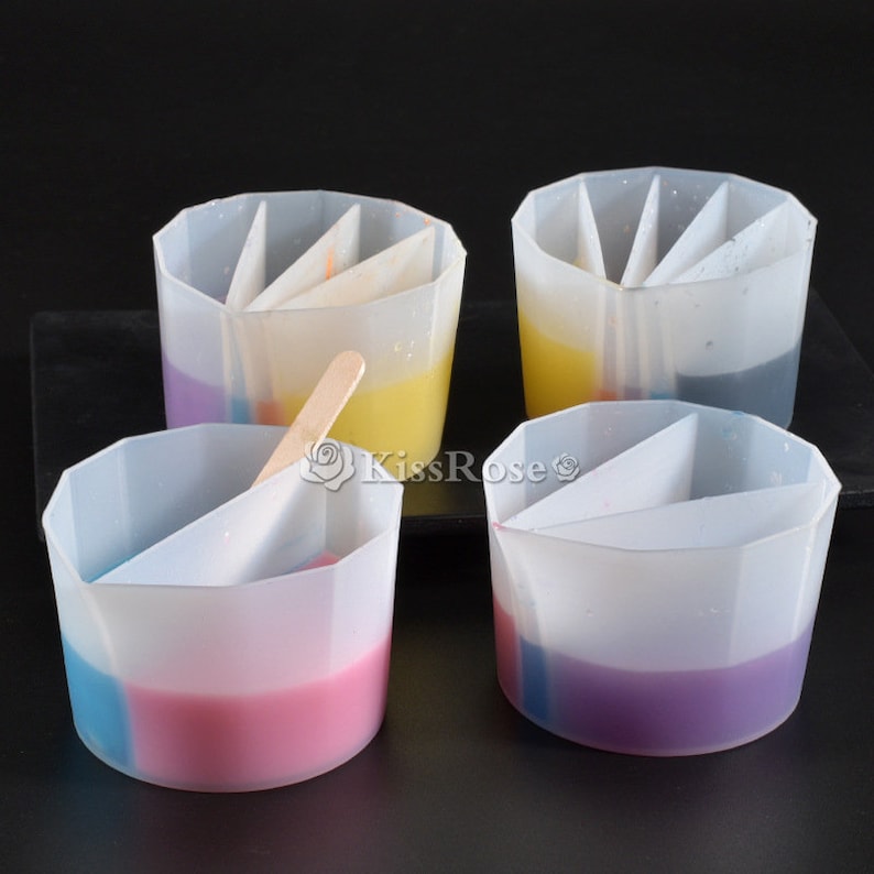 5 Colors Mixing Cup-multicolor Dispensing Cup-epoxy Resin Color Mixing ...