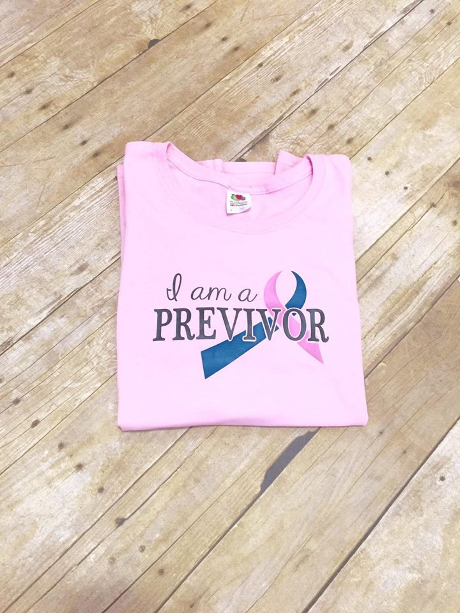 Previvor T-shirt I Am A Previvor Cancer Ribbon | Etsy