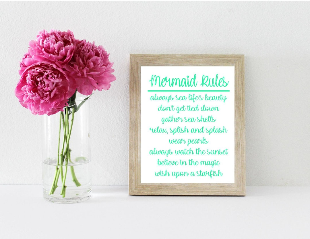 Mermaid Rules Print - Etsy