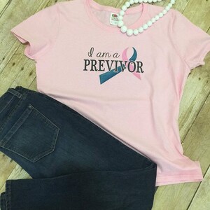 Previvor T-shirt I Am A Previvor Cancer Ribbon - Etsy