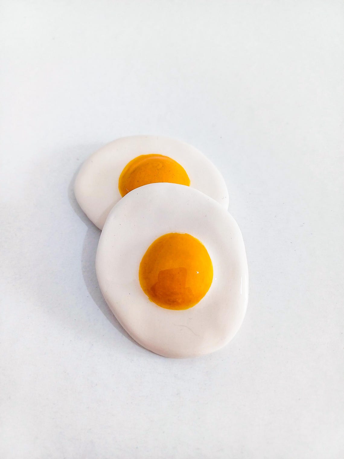 Fried Eggs Magnets - Set of 2 - Ceramic Home Decor - Food Magnets ...