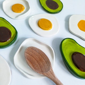 Spoon Rest Fried Egg - Ceramic Kitchen Ware - Handmade Spoon Rest ...