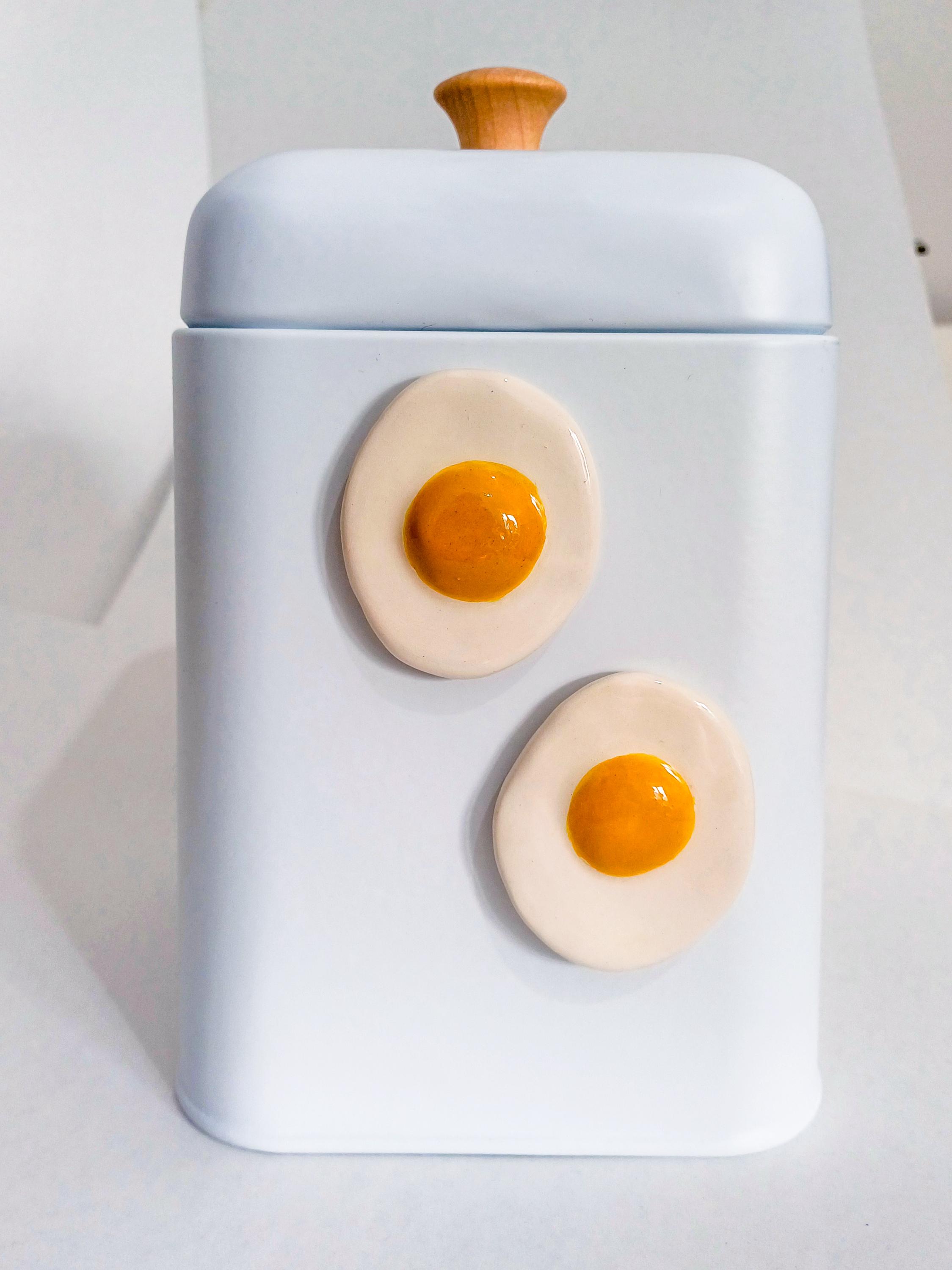 Fried Eggs Magnets - Set of 2 - Ceramic Home Decor - Food Magnets ...