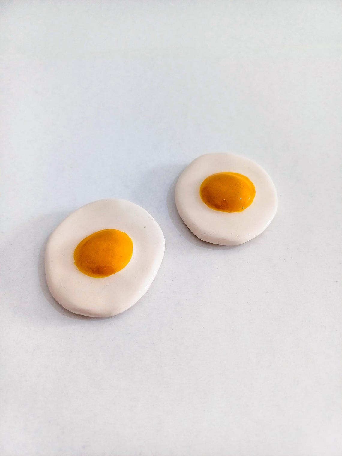 Fried Eggs Magnets - Set of 2 - Ceramic Home Decor - Food Magnets ...