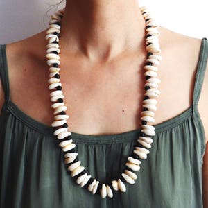 Cowrie Shells Long Necklace. Wooden Black Beads. Voodoo Santeria Magic ...