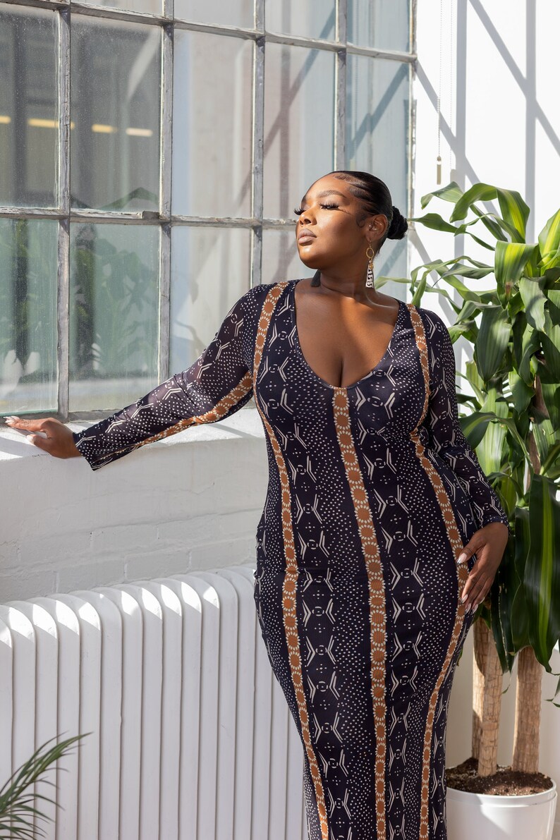Jelissa African Print Mesh Dress - Etsy