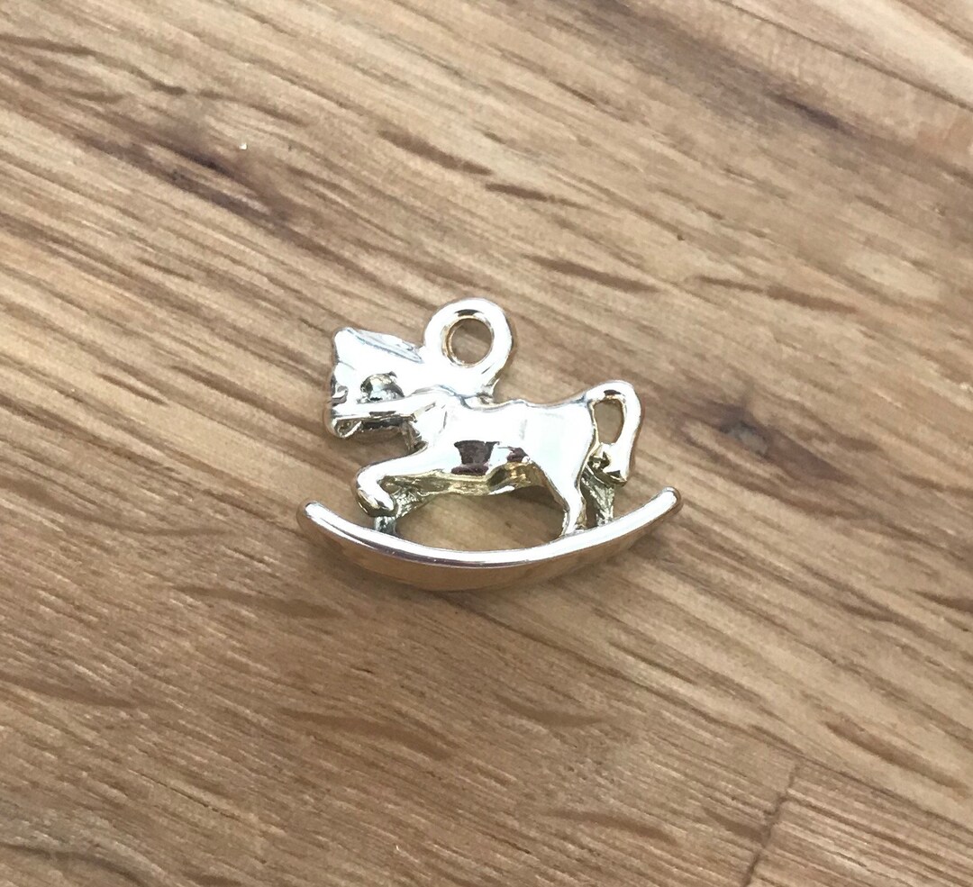 Rocking Horse Gold Plated Charms - Etsy