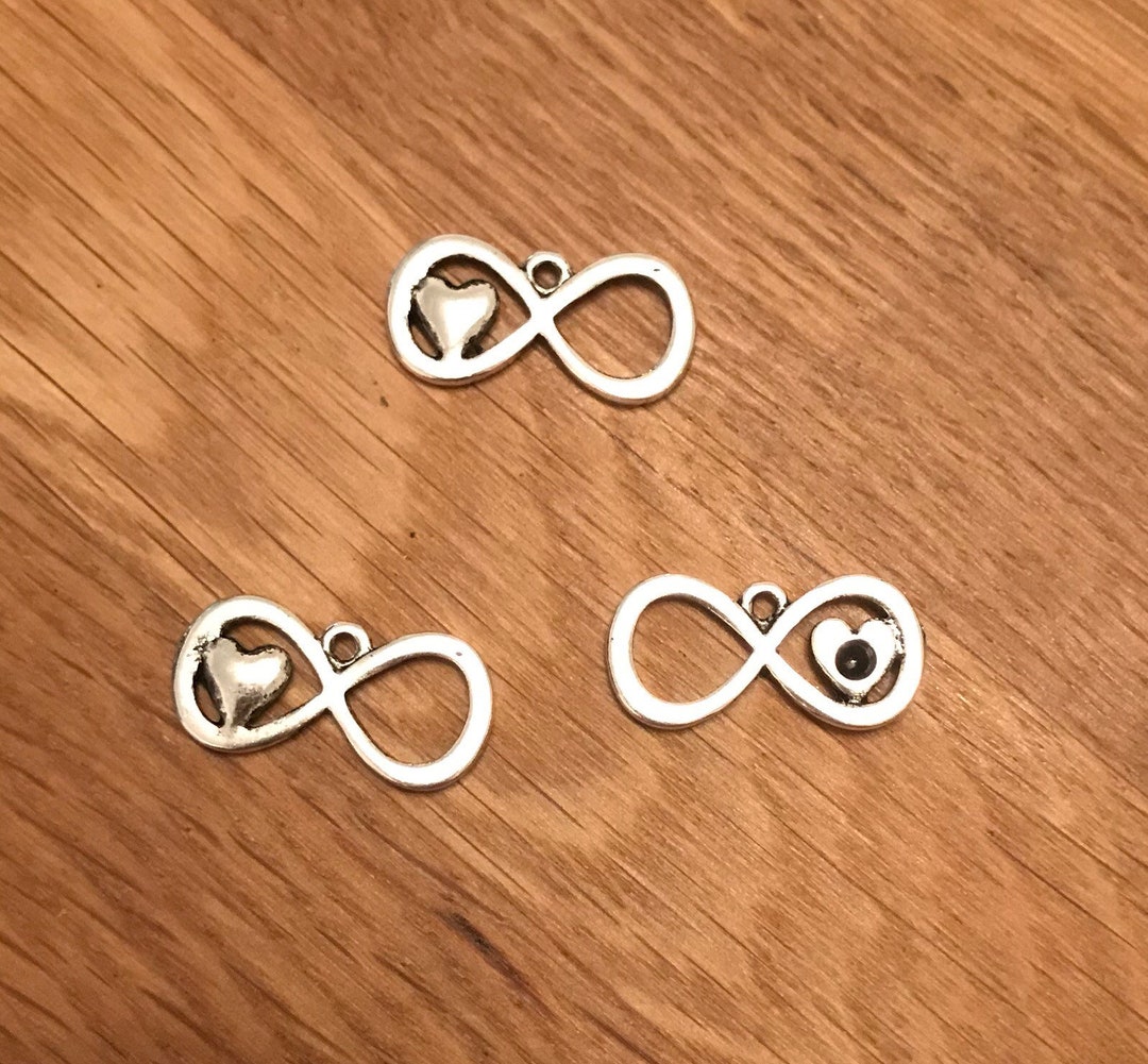 Infinity Heart Charms SS4 Space - Etsy
